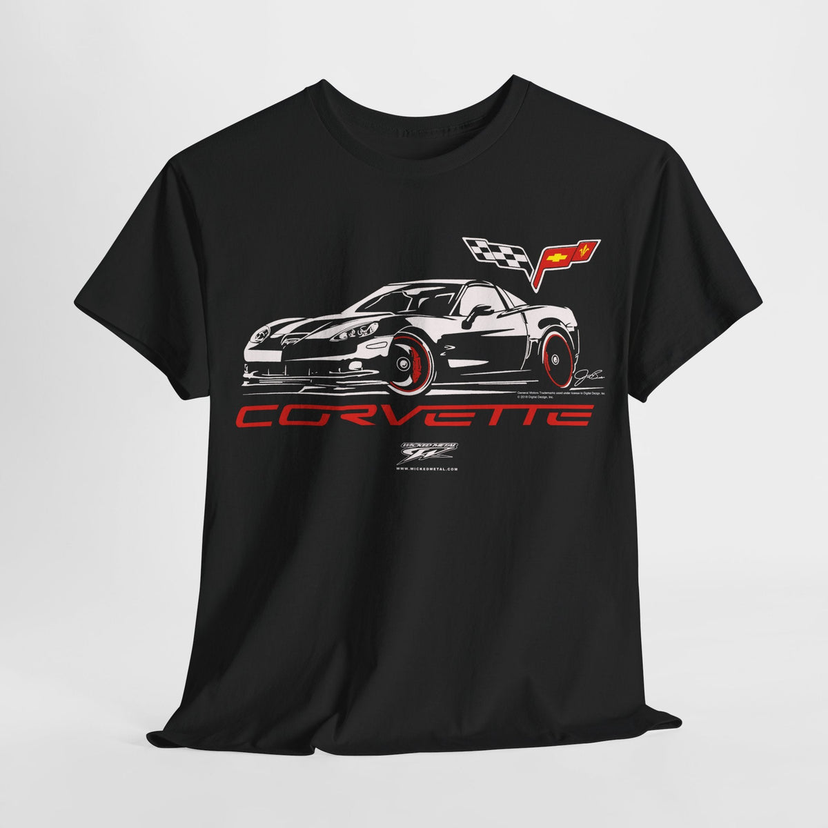Corvette c6 Stylized - Corvette C6 Stylized logo shirt – Wicked Metal