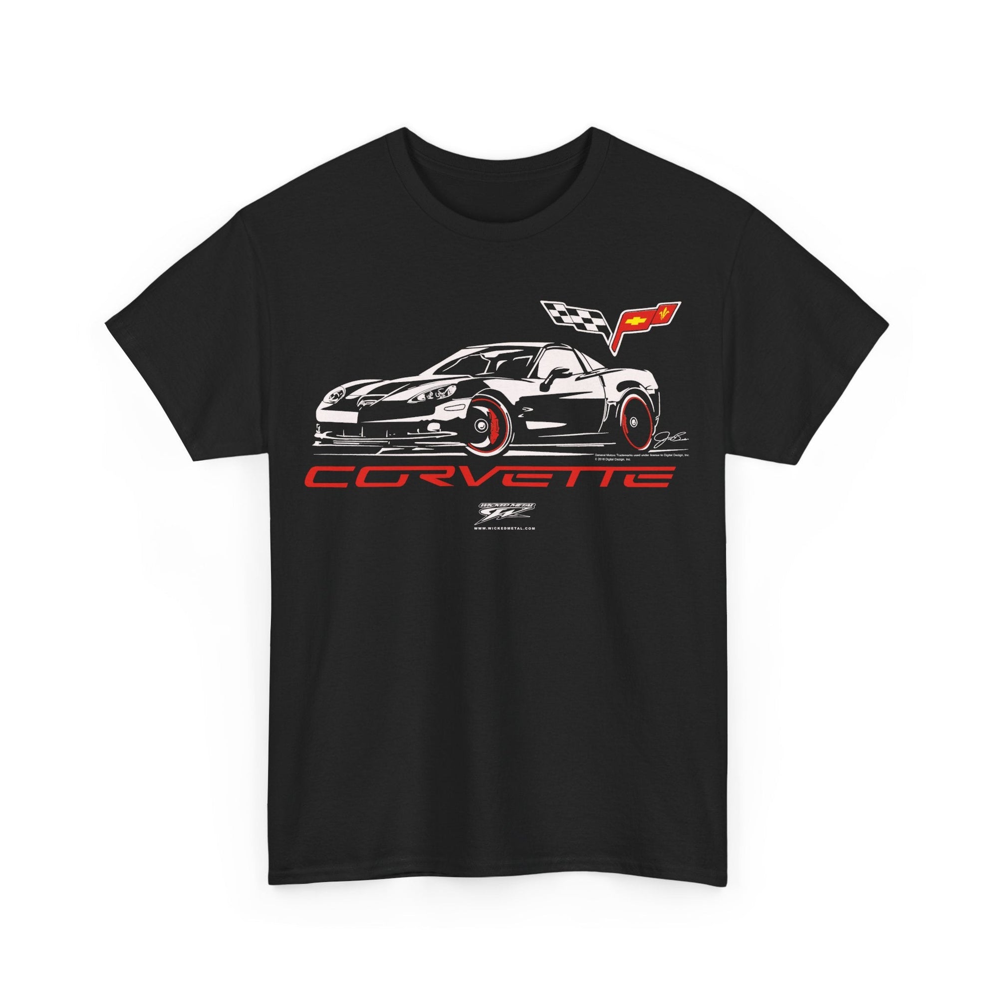 Corvette c6 Stylized - Corvette C6 Stylized logo shirt – Wicked Metal