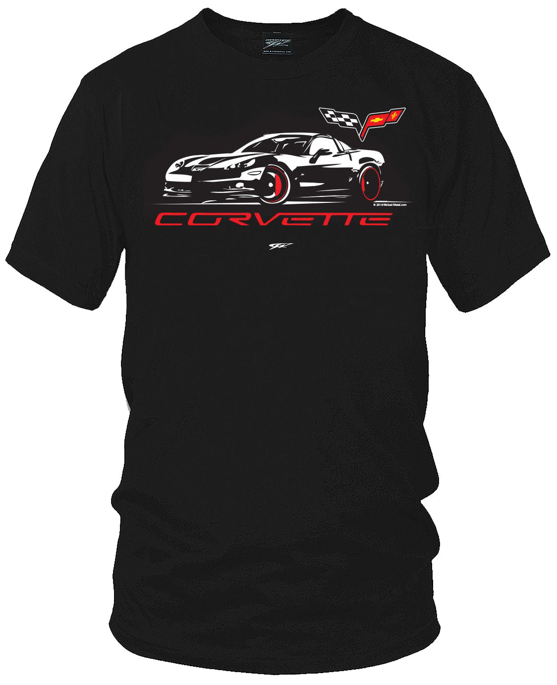 Corvette c6 Stylized - Corvette C6 Stylized logo shirt – Wicked Metal