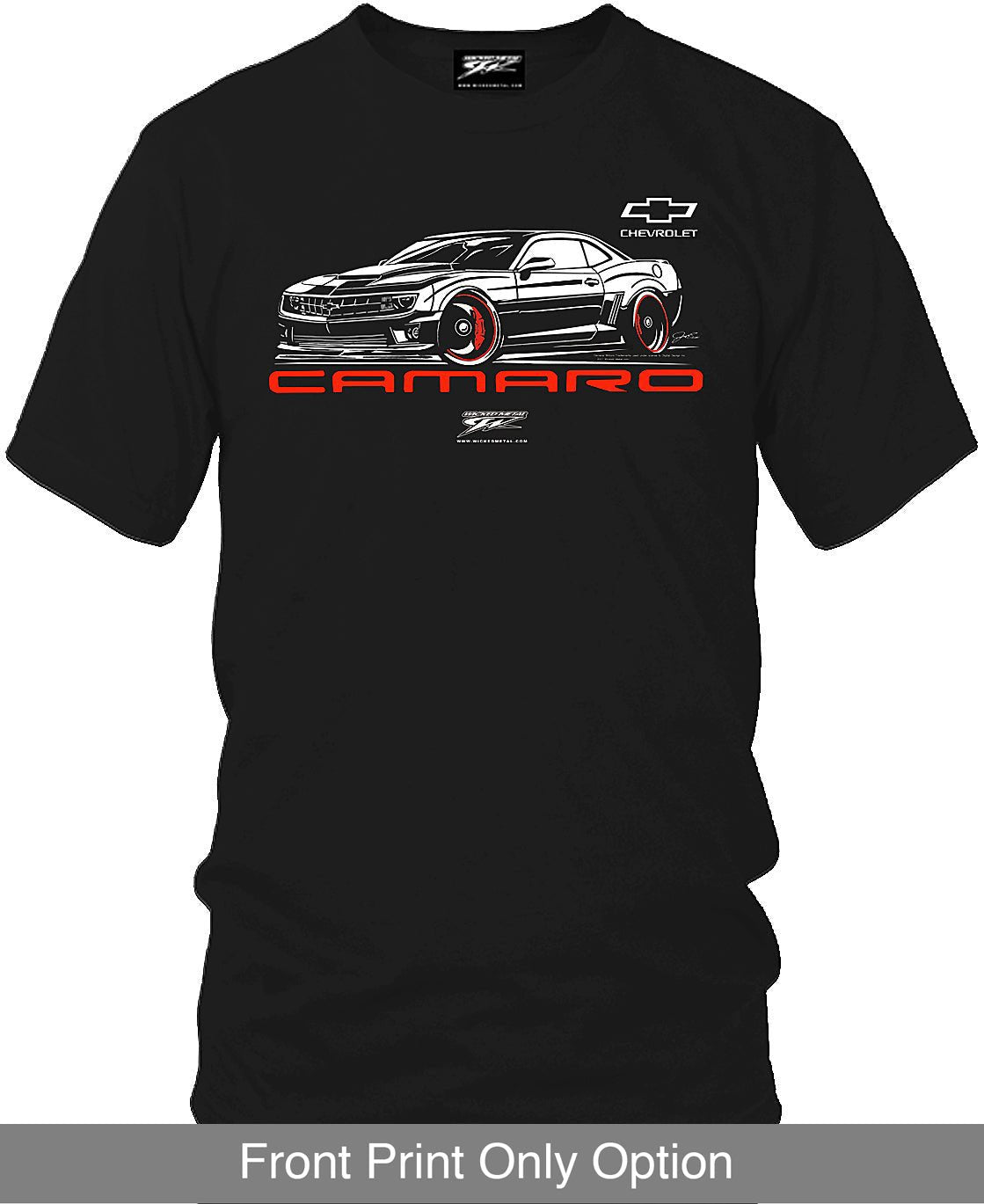 2010s Camaro Stylized T-Shirt - Chevy Camaro Merchandise – Wicked Metal